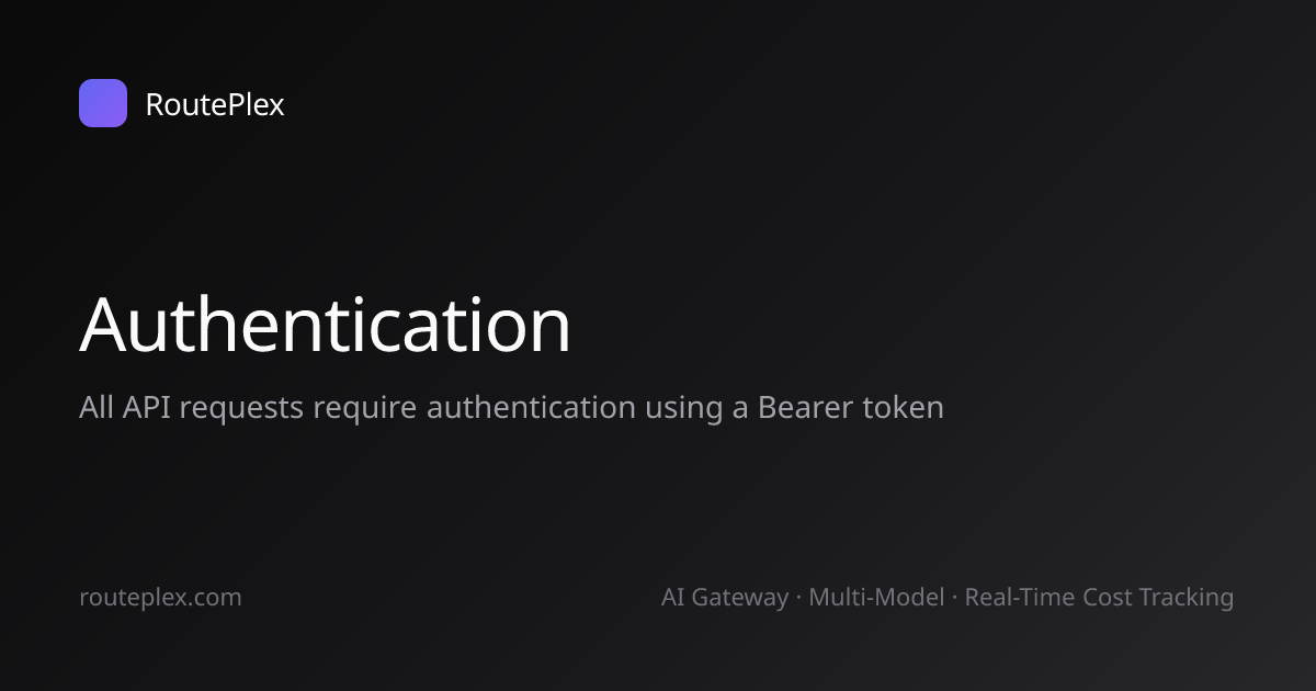 Authentication | RoutePlex